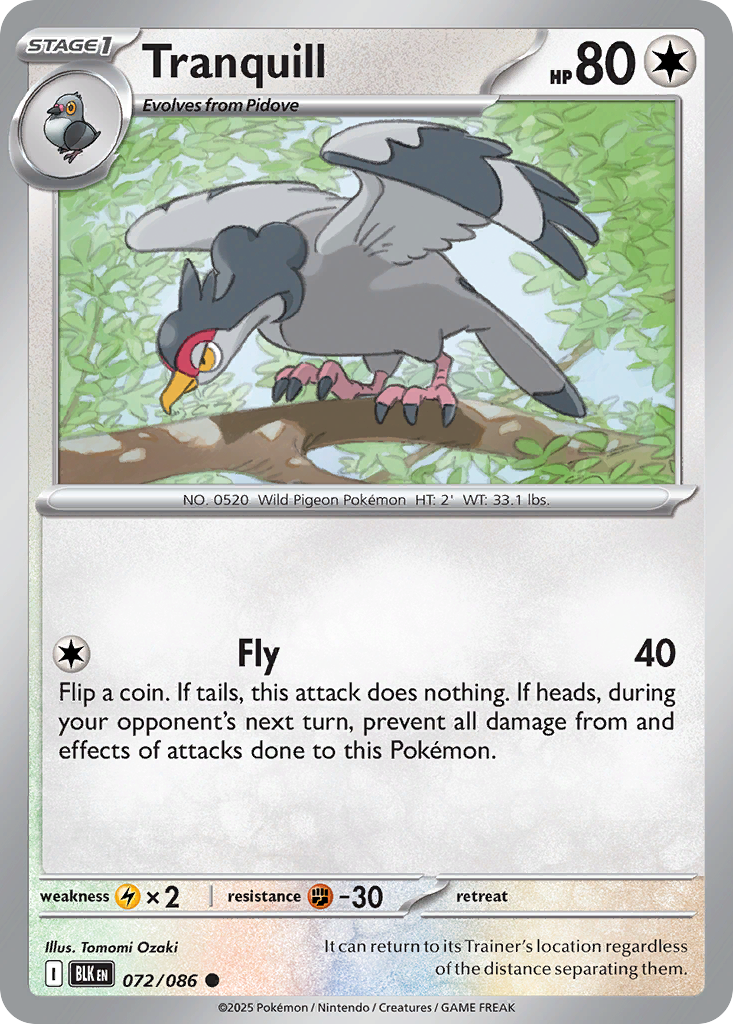 Tranquill - 072/086 - Common - Reverse Holofoil – Ghost Games